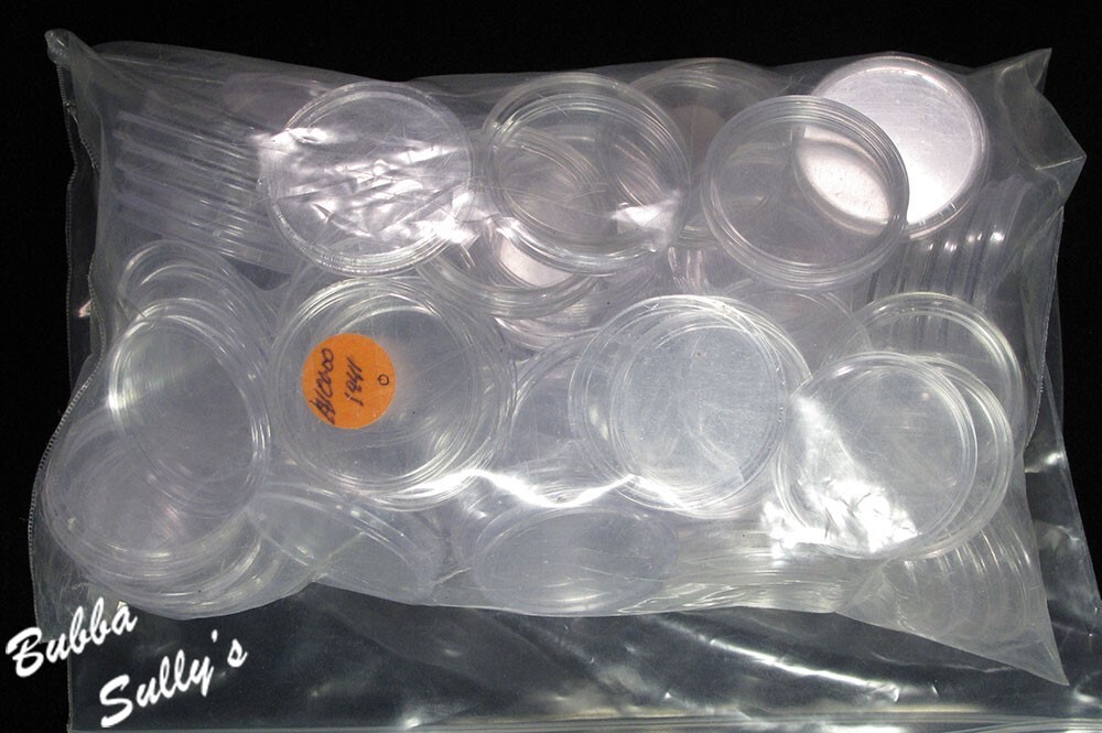 Lot of 100 Used Round Snap-Together Clear Coin Holders for Dollars ...