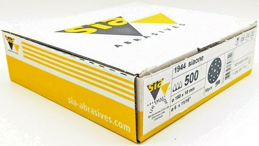Sia Abrasives 1944 Siaone 150mm 6" Sanding Discs 15-Hole Hook n Loop ...