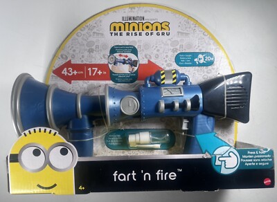 New Minions The Rise of Gru Fart ‘n’ Fire Fart Gun Mattel Universal ...
