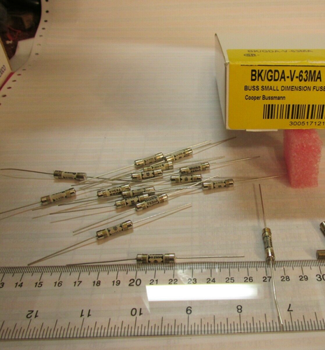 BUSSMANN GDA-63MA - 20mm X 5mm BUSS SMALL DIMENSION FUSE Fast Ship Qty ...