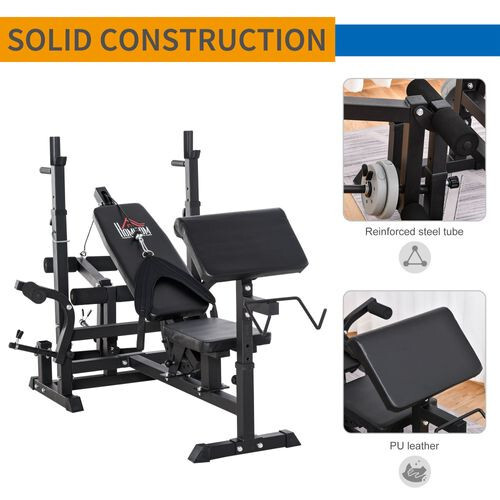 Home Gym Multi Exercise Full Body Weight Bench with Bench Press & Leg ...