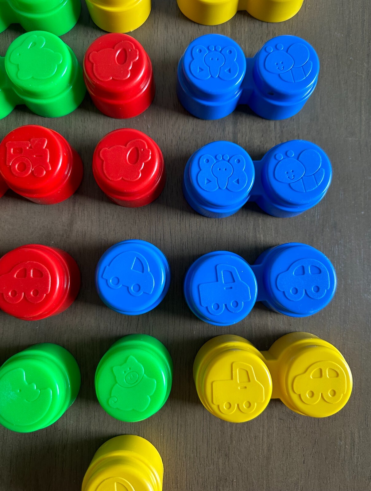 Vintage Fisher Price Stack n Build Blocks & Bucket Set 1997 Preschool ...