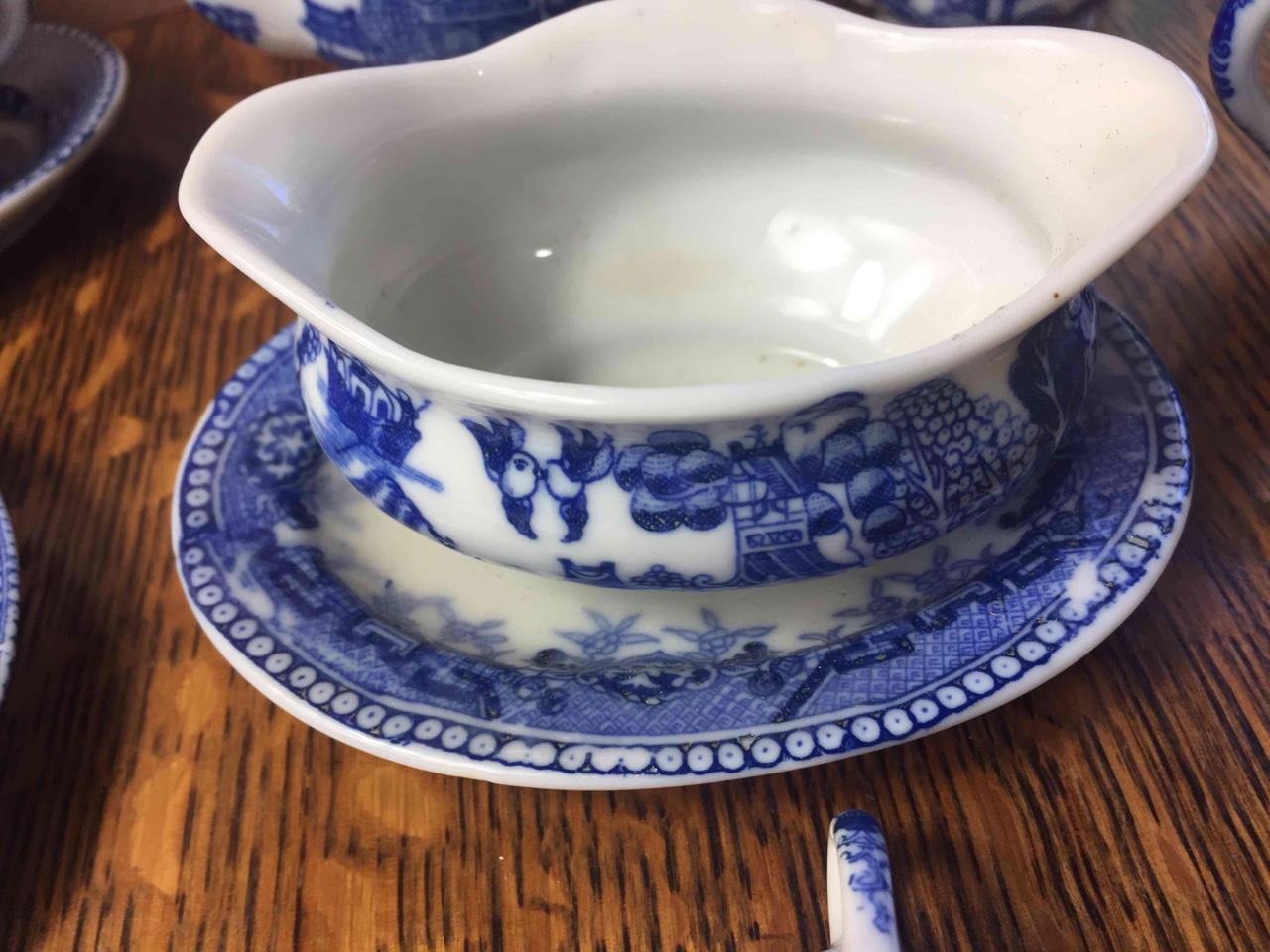 Vintage Blue Willow Childs Toy Porcelain Tea Set Dishes Made in Japan ...