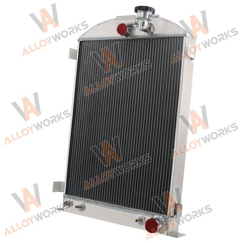 4 Row Aluminum Radiator For 1933-1935 Ford MODEL A Hot Rod Chevy V8 3 ...