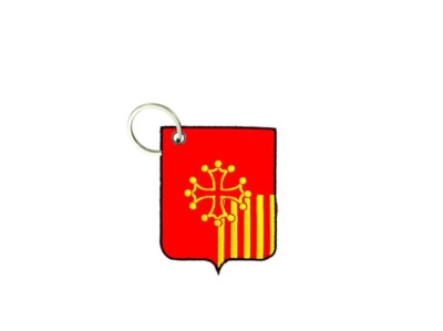 Keychain keyring embroidered patch flag crest emblem france languedoc ...