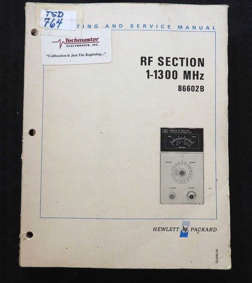 VINTAGE HEWLETT PACKARD HP 86602B 1-1300 MHz RF SECTION OPERAT ...