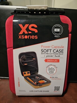 NEW XSories Power Capxule Soft Case + Power Bank Red capsule for Go Pro ...