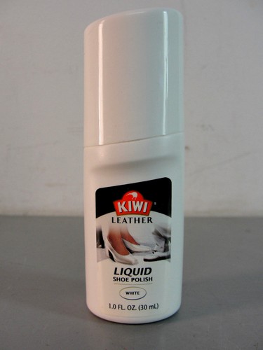 KIWI WHITE LIQUID LEATHER SHOE POLISH BOOT WHITENER 1 oz TRAVEL WORK ...