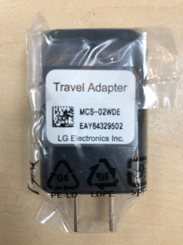NEW OEM LG Travel Adapter MCS-02WDE in Black New Sealed | eBay