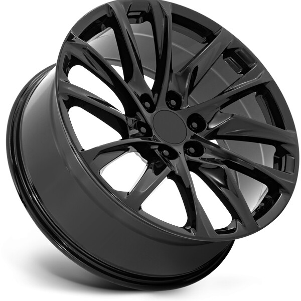(Set of 4) Replica 1 RP25 22x9 6x5.5" +28mm Gloss Black Wheels Rims 22 ...