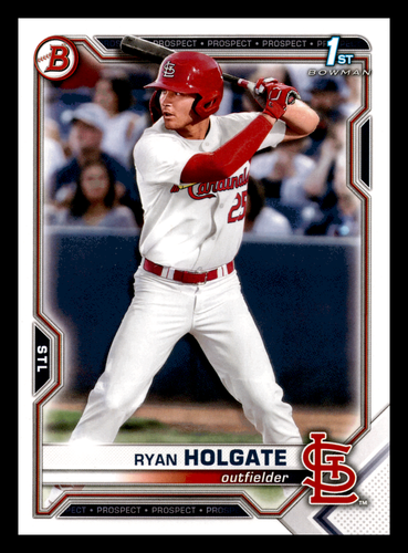 2021 1st Bowman Draft Ryan Holgate St. Louis Cardinals #BD-148 Centered ...