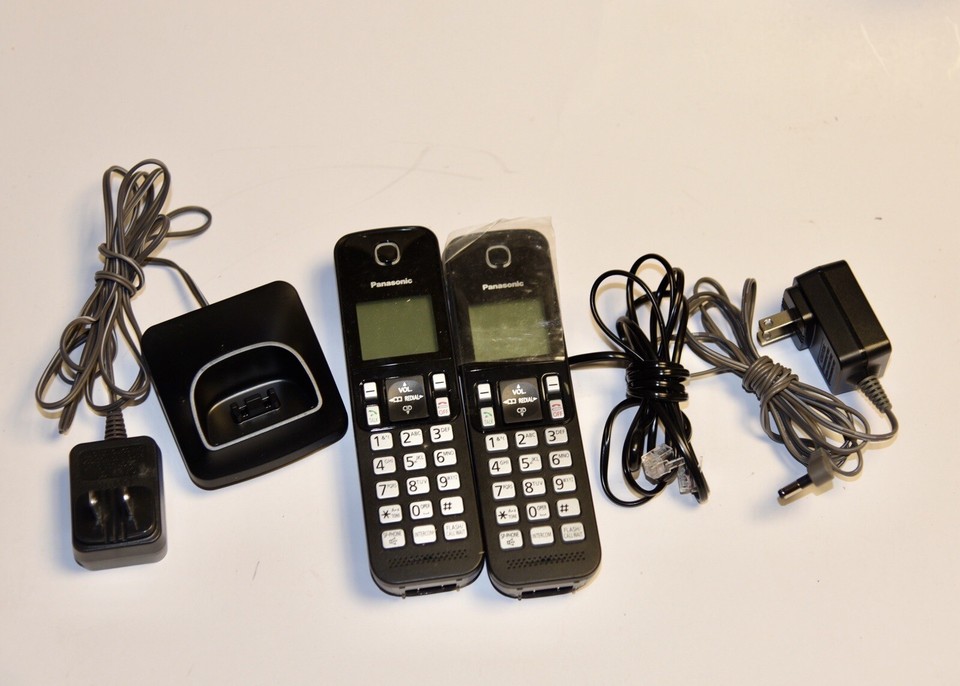 Panasonic DECT 6.0 Plus Cordless 2 Handset Amplified Home Phone Set KX ...
