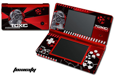 Skin Decal Wrap for Nintendo DSI Gaming Handheld Sticker TOXICITY RED ...