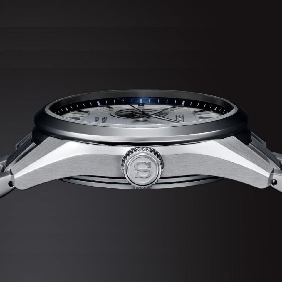 SEIKO Presage Sharp Edged SPB309J1 Open Heart White Dial Automatic Men ...