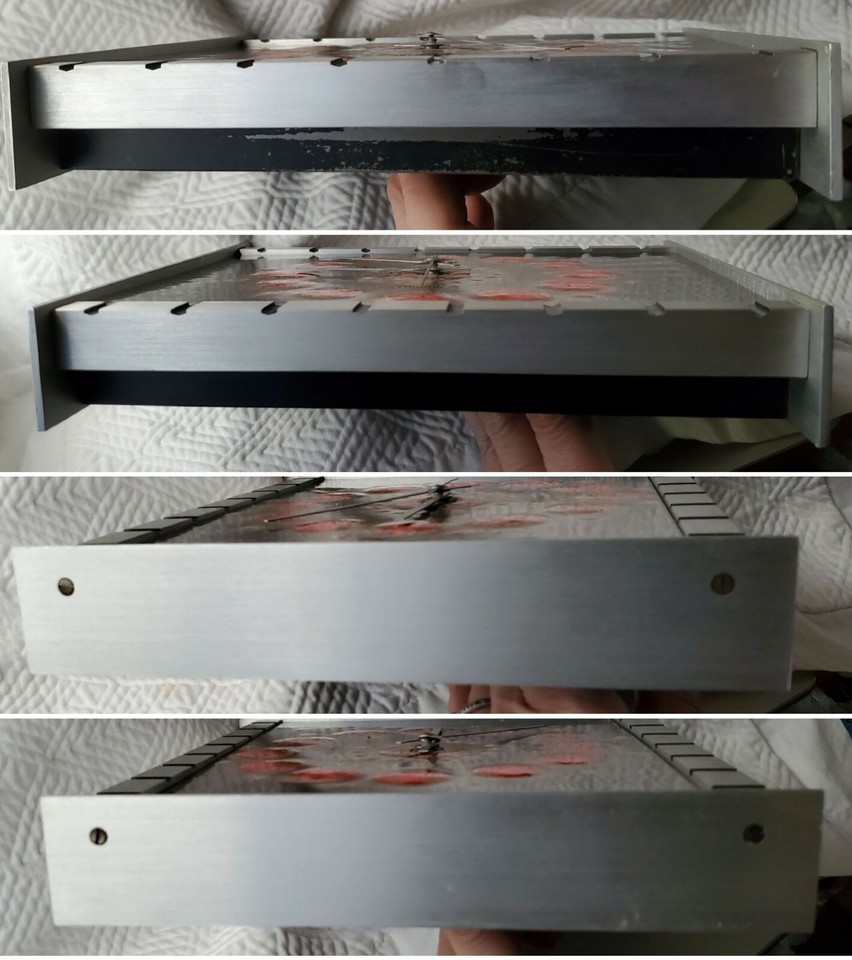 SCHATZ 1960s Elexacta CLOCK Wall~Shelf Retro MOD Ceramic & Aluminum MCM ...