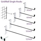 GRIDWALL PANEL GRID MESH HOOKS PRONGS CHROME ACCESSORIES SHOP DISPLAY ...