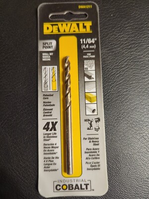 Lot Of 12 - DeWalt Split Point DWA1211 - Industrial Cobalt Drill Bit 11 ...