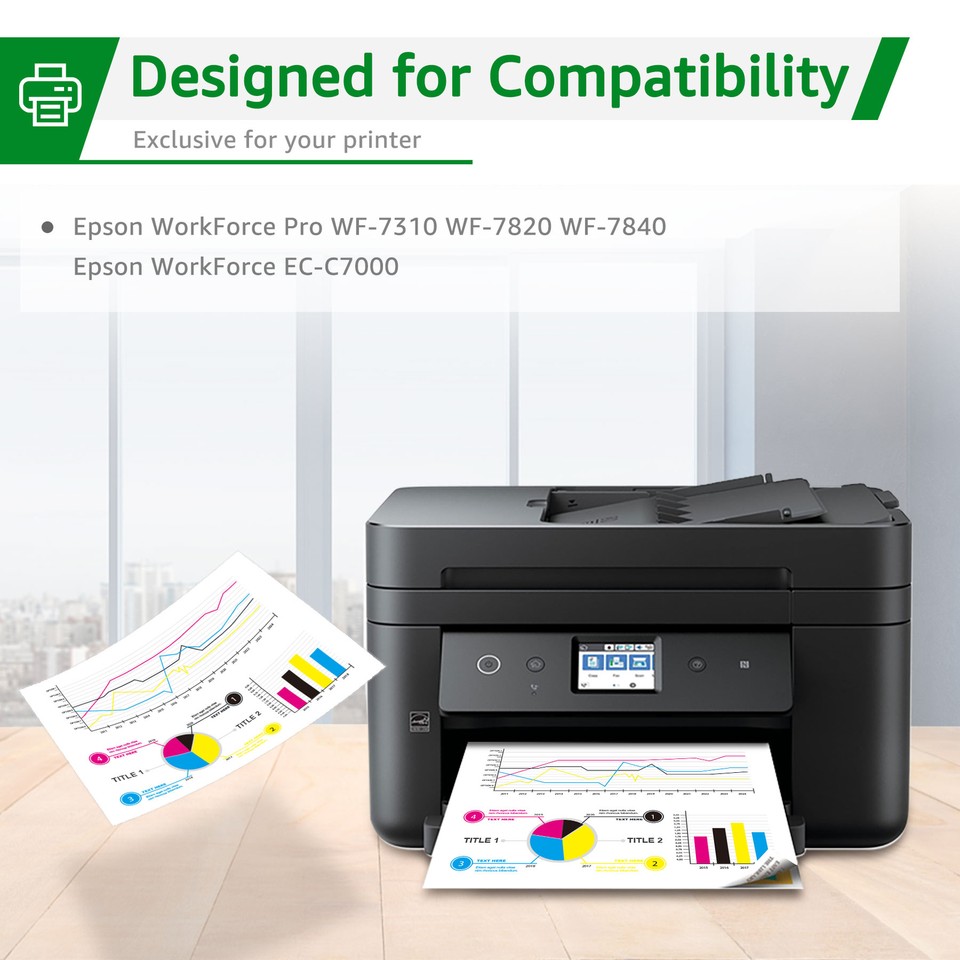 1PK 812XL Ink Cartridges Black For Epson Workforce Pro WF-7820 WF-7840 ...