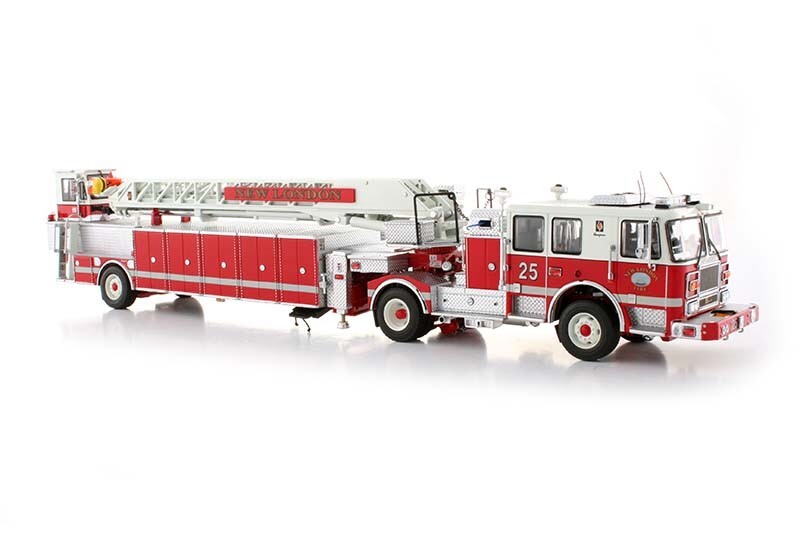 Seagrave TDA Ladder Fire Truck - New London #25 - TWH 1:50 Scale #094 ...