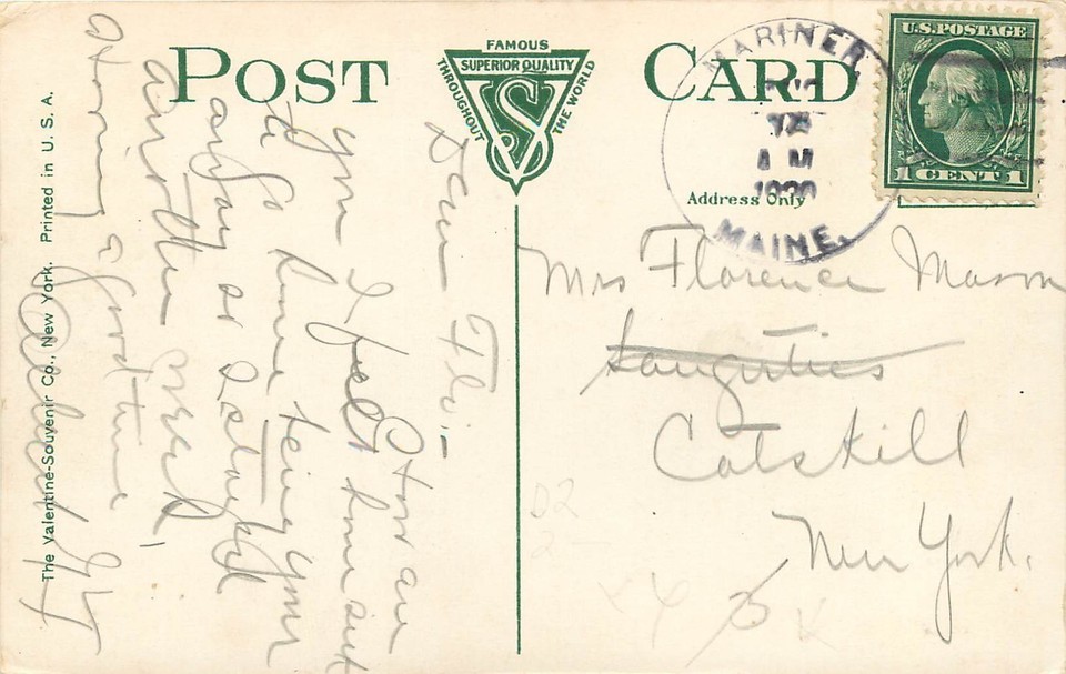 Maine, ME, Portland, Eastern Promenade & Tukey's Bridge Early Postcard ...