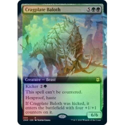 FOIL CRAGPLATE BALOTH (EXTENDED ART) X4 Zendikar Rising ZNR Magic MTG ...