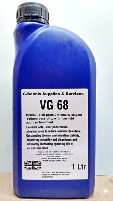ISO VG 68 HYDRAULIC OIL PREMIUM BRITISH PRODUCT CHOICE OF SIZES din ...