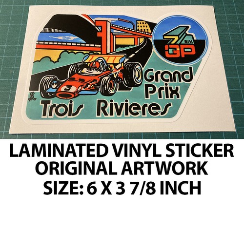 VINTAGE GRAND PRIX TROIS RIVIERES RACING - VINYL DECAL STICKER - RACE ...