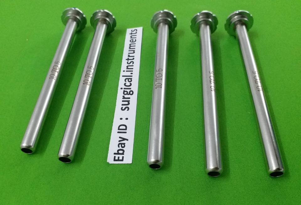 5pc Laparoscopic Metal Reducer 10 to 5mm Endoscopy Reusable Surgical ...