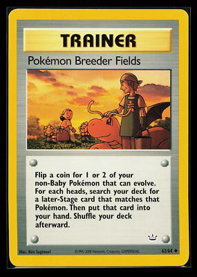 Pokemon Breeder Fields 62/64 Neo Revelation Unlimited Pokémon Card LP ...