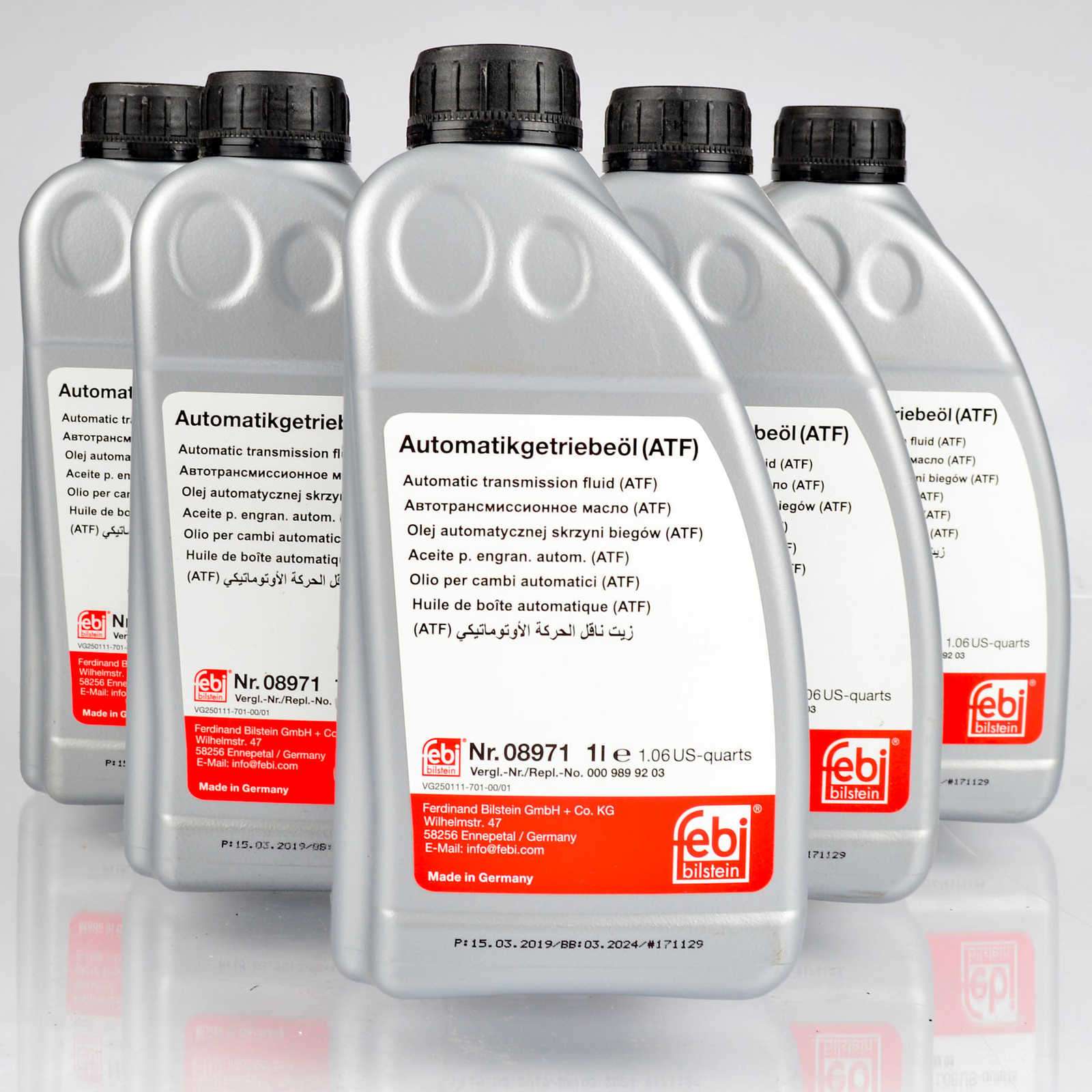 10x1L FEBI 08971 Getriebeöl Automatikgetriebeöl Hydrauliköl ATF DEXRON ...