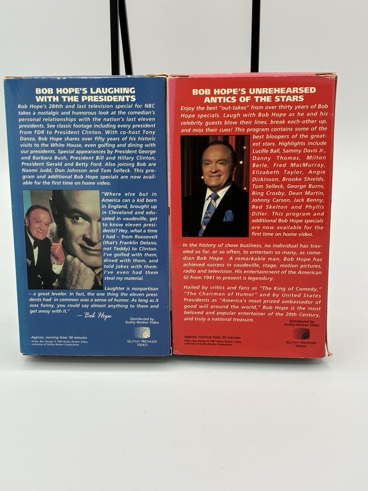 Bob Hope Lot of 2 VHS: Laughing With The Presidents & Unrehearsed ...