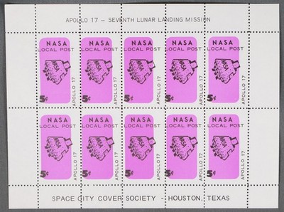 MayfairStamps US Space Texas NASA Local Post Apollo 17 Spaceship Space ...