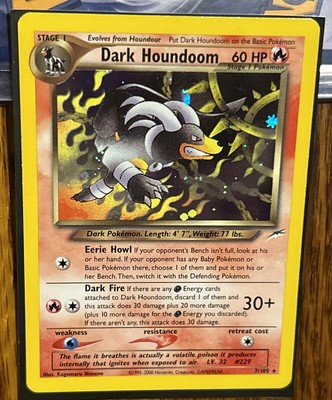 Pokémon TCG 2002 Dark Houndoom 7/105 Neo Destiny Holo Rare NEWR MINT ...