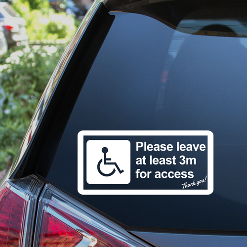 Disabled Mobility Please Leave 3m Access Car Van Window Bumper Sticker ...