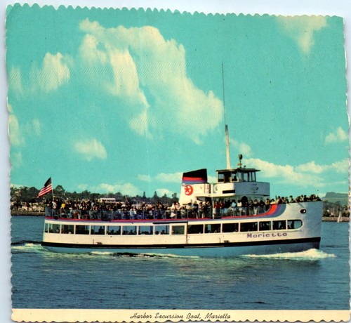Postcard - Harbor Excursion Boat, Marietta - San Diego, California | eBay