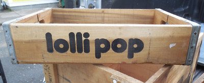 Vintage LOLLIPOP Wooden Soda Pop Crate Carrier Storage Case | eBay