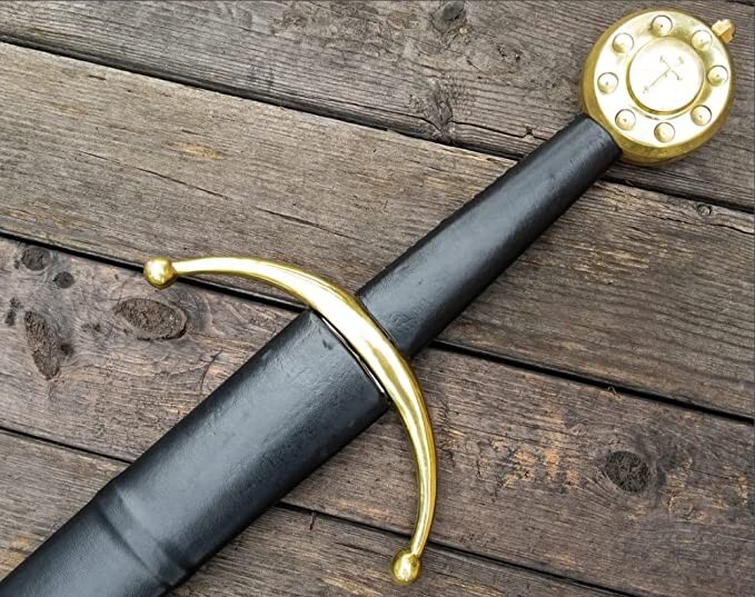 43" 14th Century King Edward III Hand Forged Longsword with Scabbard | eBay