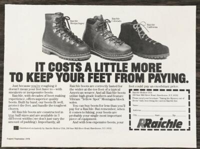 1978 Raichle Molitor USA Hawthorne NY Ad Sherpa Colorado California ...