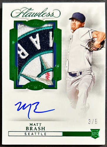 2022 Flawless Matt Brash Logo Patch RPA Auto RC #'d 3/5 Emerald Seattle ...