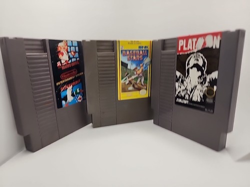 Lot Of 3 NES Games Platoon Baseball Stars Super Mario Bros Duck Hunt | eBay