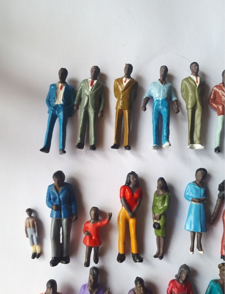 African american 1:48 figure multicultural miniature people mini black ...