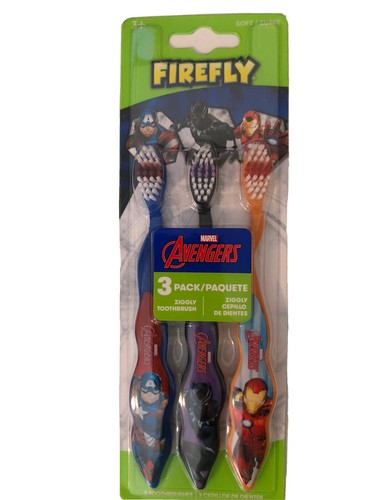 Firefly Marvel Avengers 3pk Toothbrush Captain America Iron Man Black ...