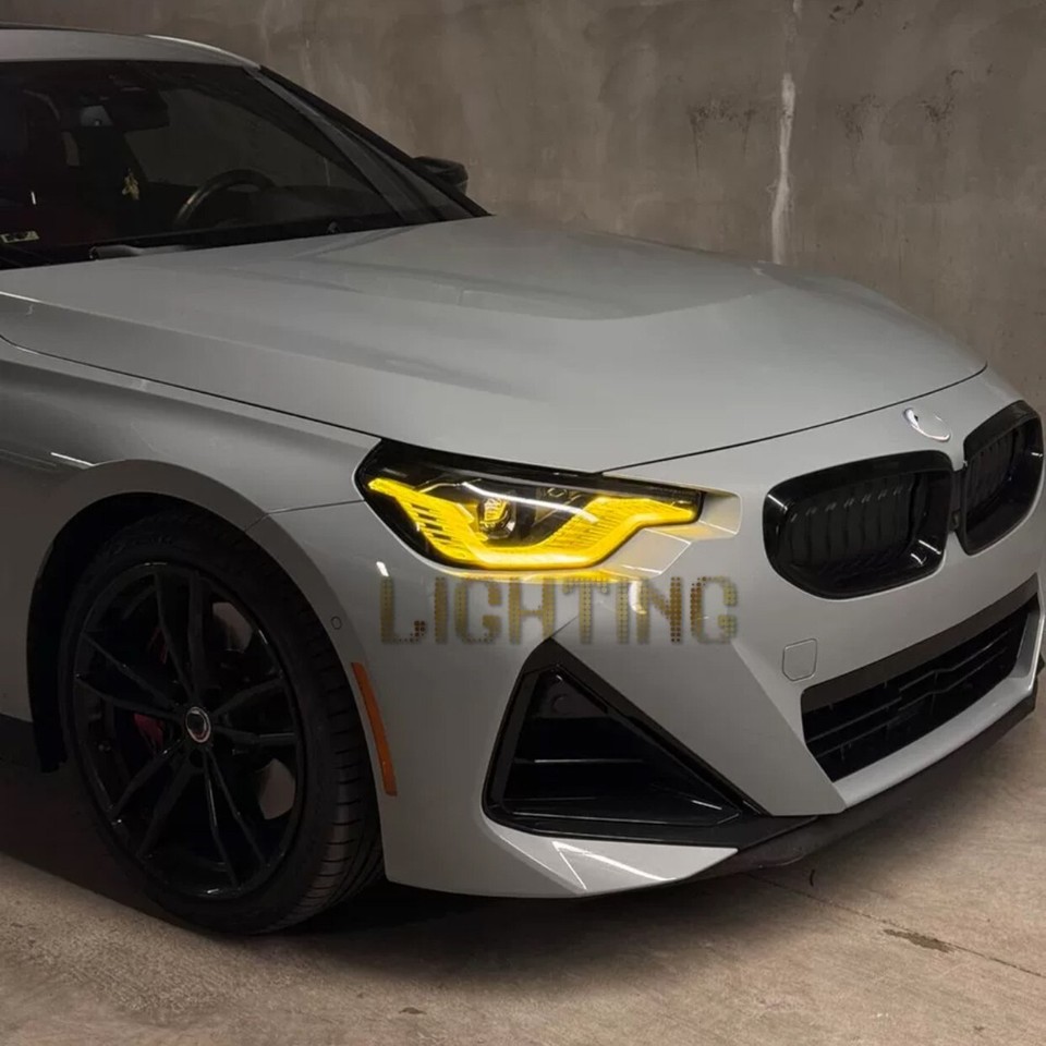 CSL Style Yellow Headlights DRL LED Chip For 2024 BMW G42 G87 2 M2 ...