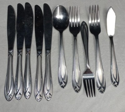Hampton Lace Frosted Flatware Lot 10 Pc | eBay