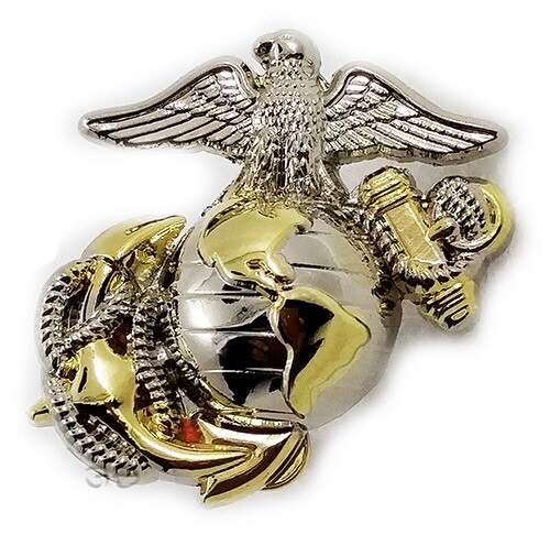 Marine Corps Pin Eagle Globe Anchor Device Gold Silver Pin Back Left 1 ...
