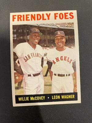 1964 TOPPS #41 FRIENDLY FOES WILLIE MCCOVEY BASEBALL CARD NM/MT SET ...