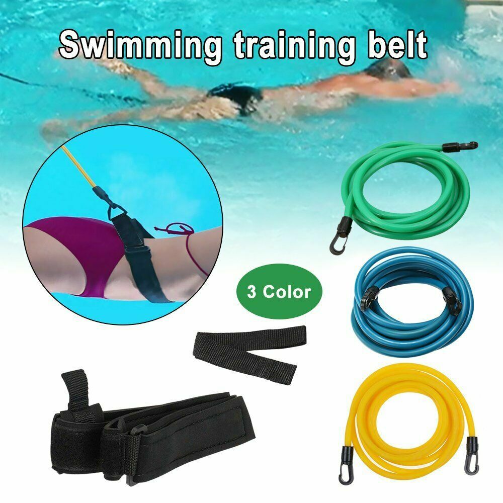 4M Swim Trainer Belt Swimming Resistance Tether Leash Pool Training Aid ...