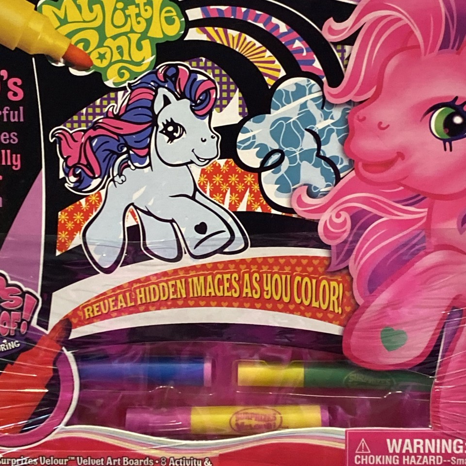 NEW 2005 MY LITTLE PONY COLOR CARRY SURPRISES VELOUR MAGIC REVEAL BOOK ...