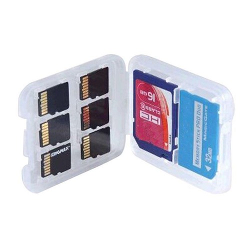 8 Slots Micro SD TF SDHC MSPD Memory Card Storage Box Protecter Case ...