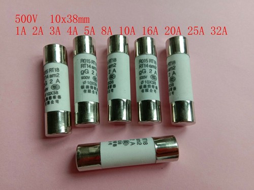 20 Pcs Powder-filled Cartridge Cylindrical Ceramic Fuse 2A 500V 10x38mm ...